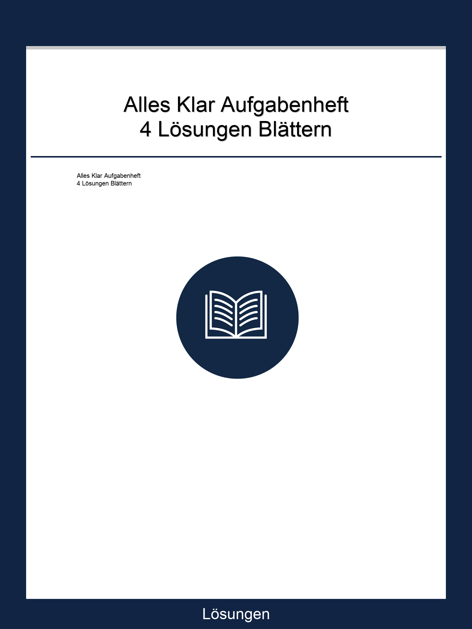 Alles Klar Aufgabenheft 4 Lösungen Online Blättern